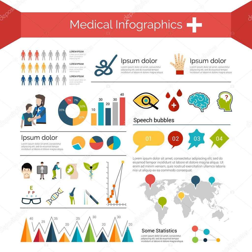 Medical Infographics Set Stock Vector Image by ©macrovector #68188681