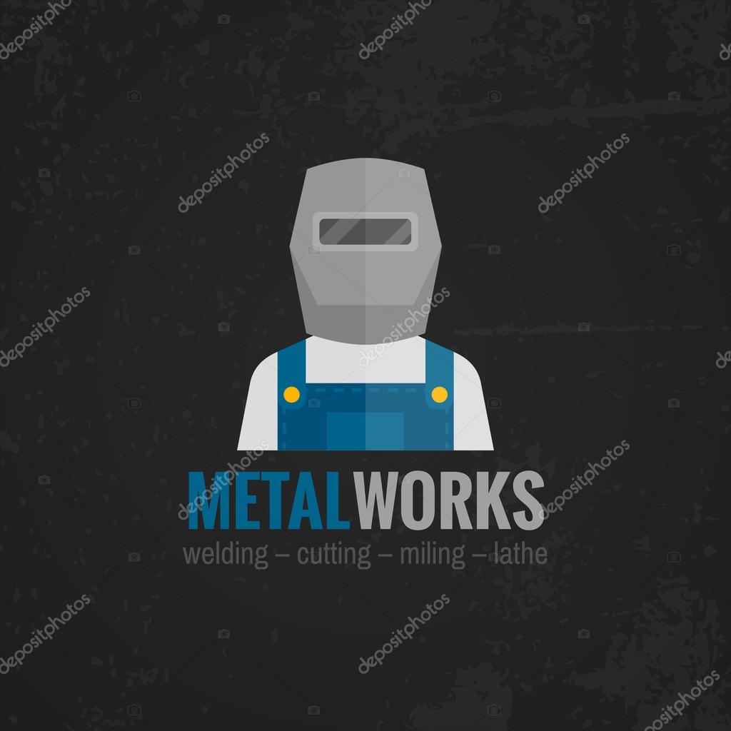 Metalworking icon poster flat Stock Vector Image by ©macrovector #69395661