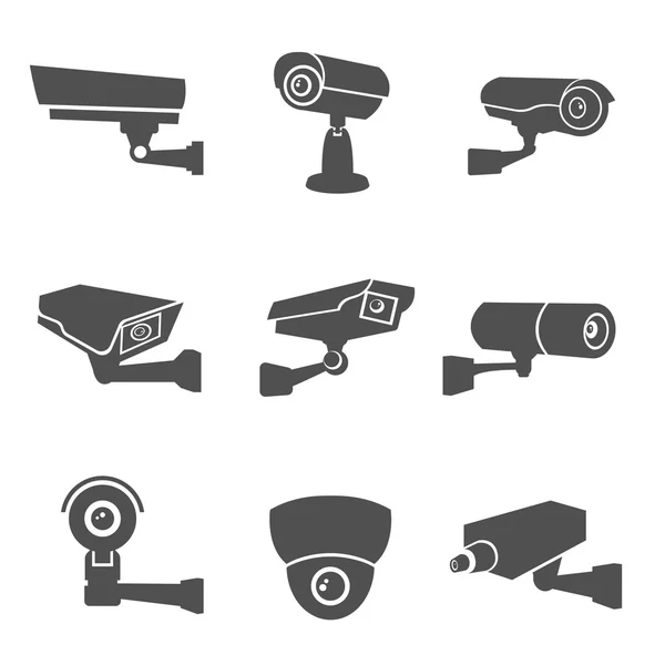 Security Cameras Icons Set — Stock Vector © macrovector #43330809
