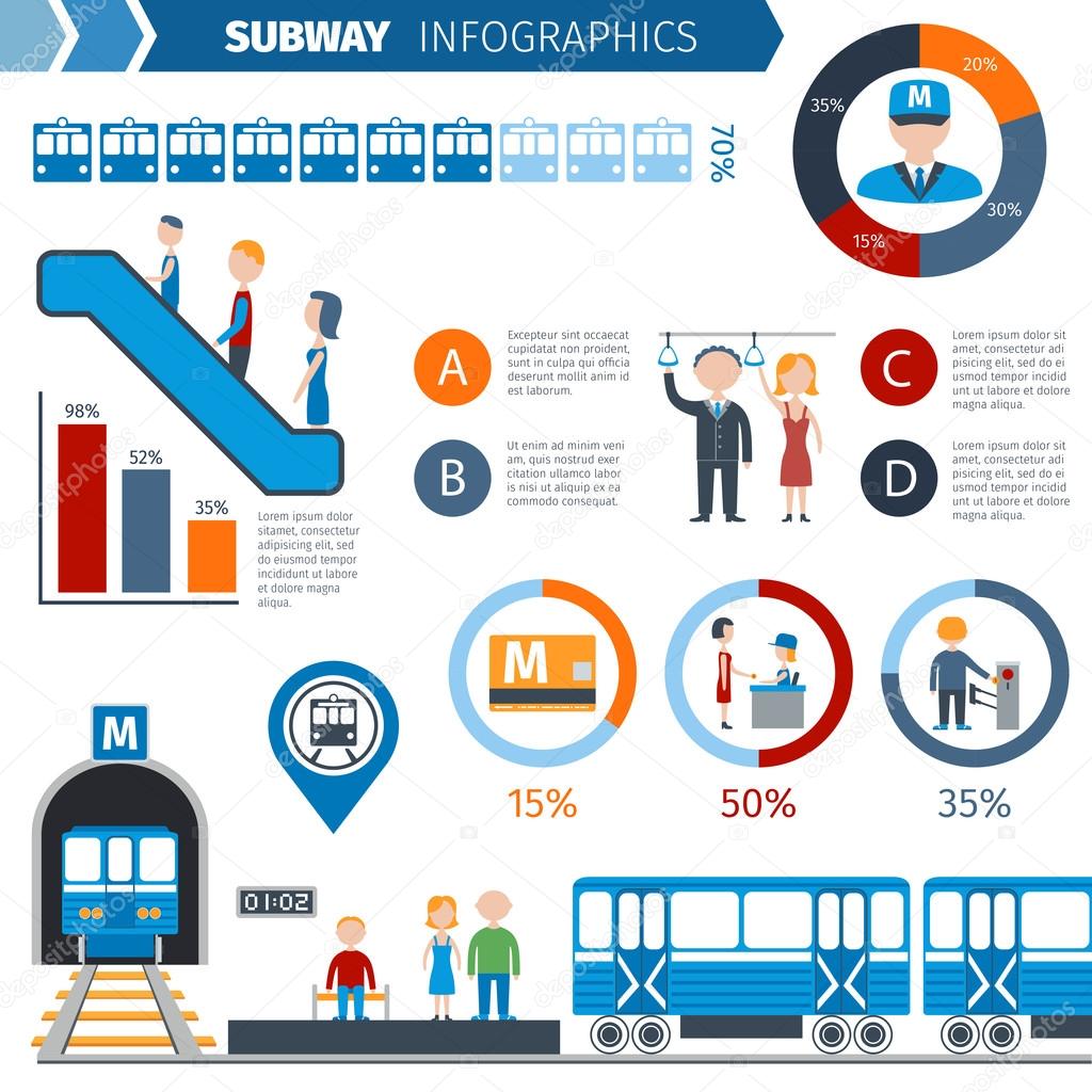 Subway Infographics Set Stock Vector Image by ©macrovector #71549759
