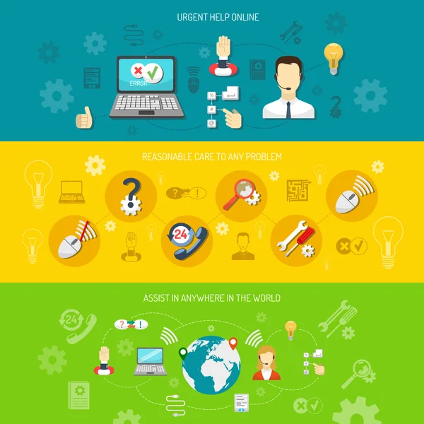 Customer Service Banners Stock Vector Image by ©macrovector #59952431