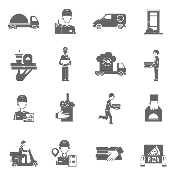 Delivery icons black set ⬇ Vector Image by © macrovector | Vector Stock ...