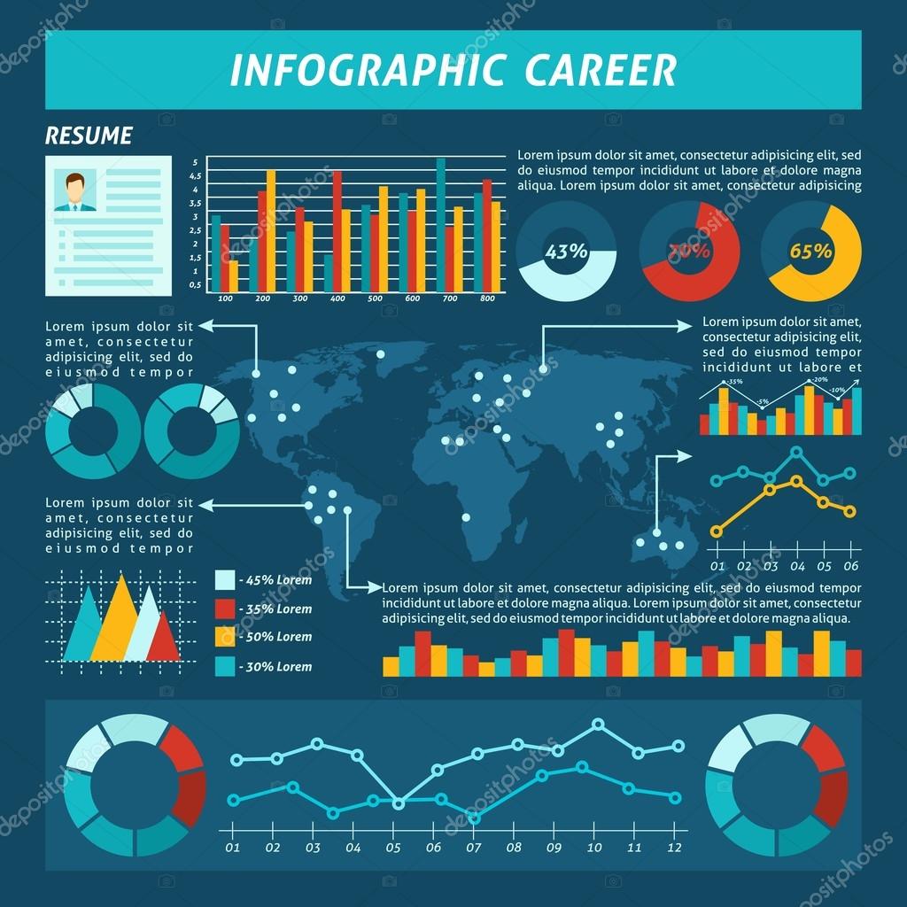 Career Infographics Set Stock Vector Image by ©macrovector #74008835