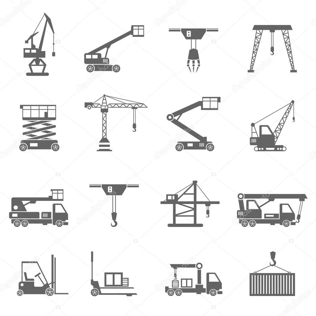 Lifting Equipment Icons Stock Vector Image by ©macrovector #74008853
