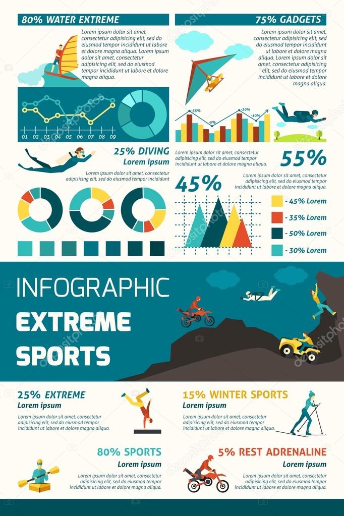 Extreme Sports Infographics Stock Vector Image by ©macrovector #74008859