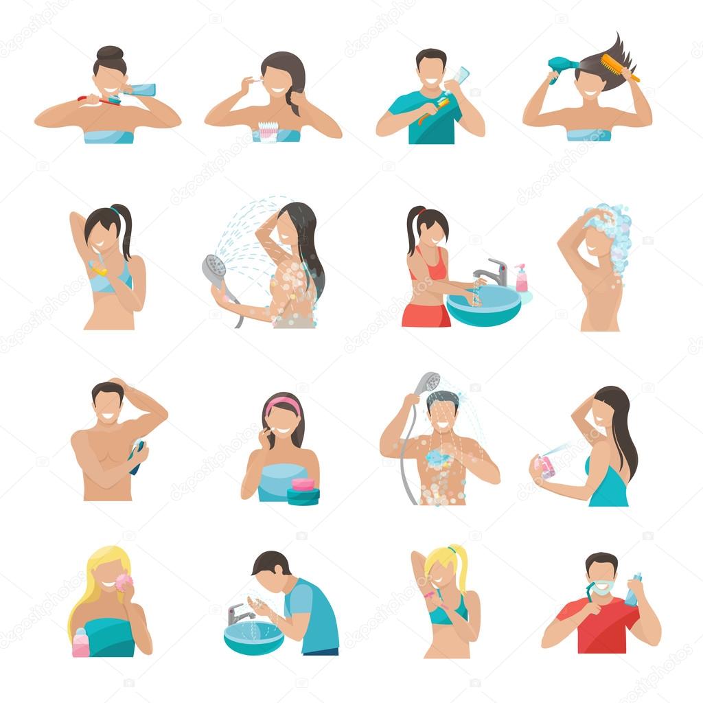 Hygiene Icons Flat Set Stock Vector by ©macrovector 74009539 Hygiene Icons Flat Set Stock Vector by ©macrovector 74009539