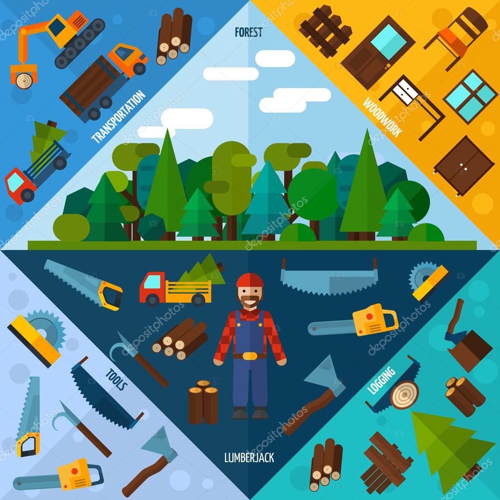 Logging Equipment Clipart