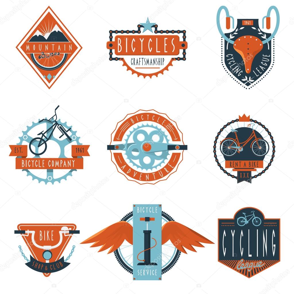 Cycling club labels emblems set Stock Vector Image by ©macrovector ...