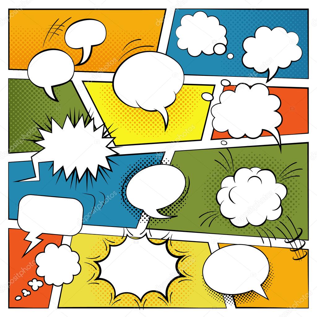 Blank Comic Bubbles Set Stock Vector by ©macrovector 78967146