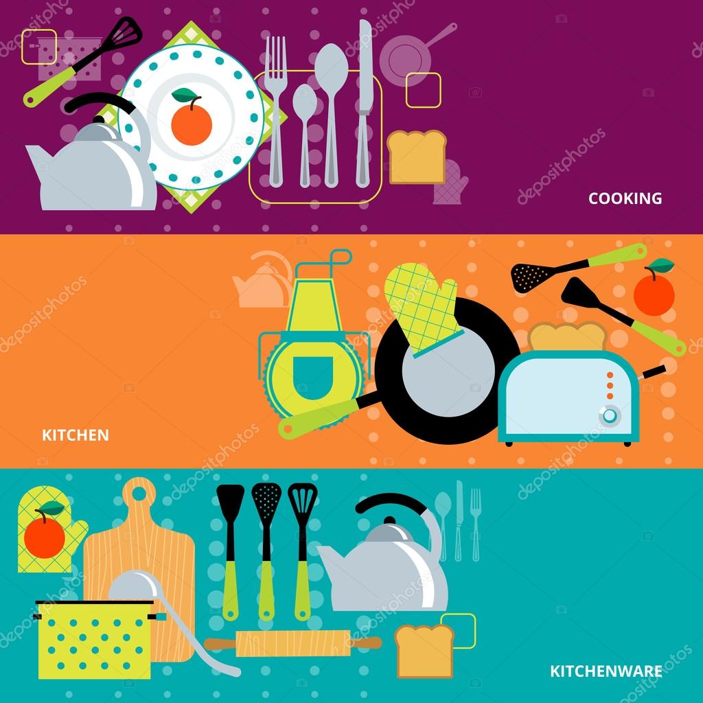 Cooking concept 3 banners set Stock Vector Image by ©macrovector #78967228