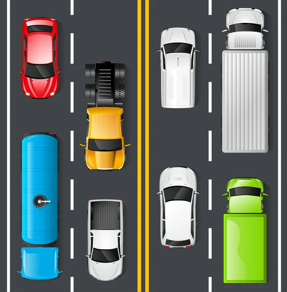 Road Top View Vector