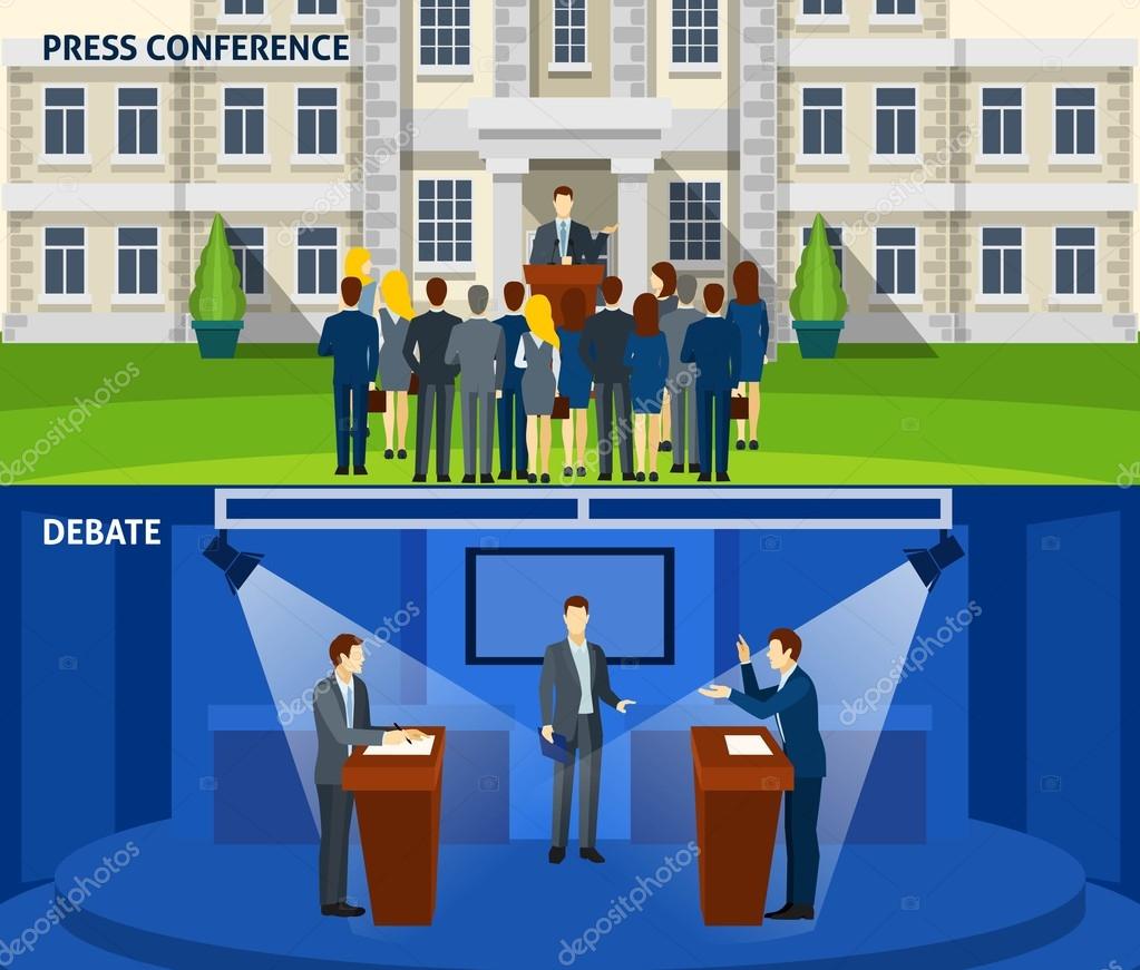 Politics two flat banners set — Stock Vector © macrovector #84088506