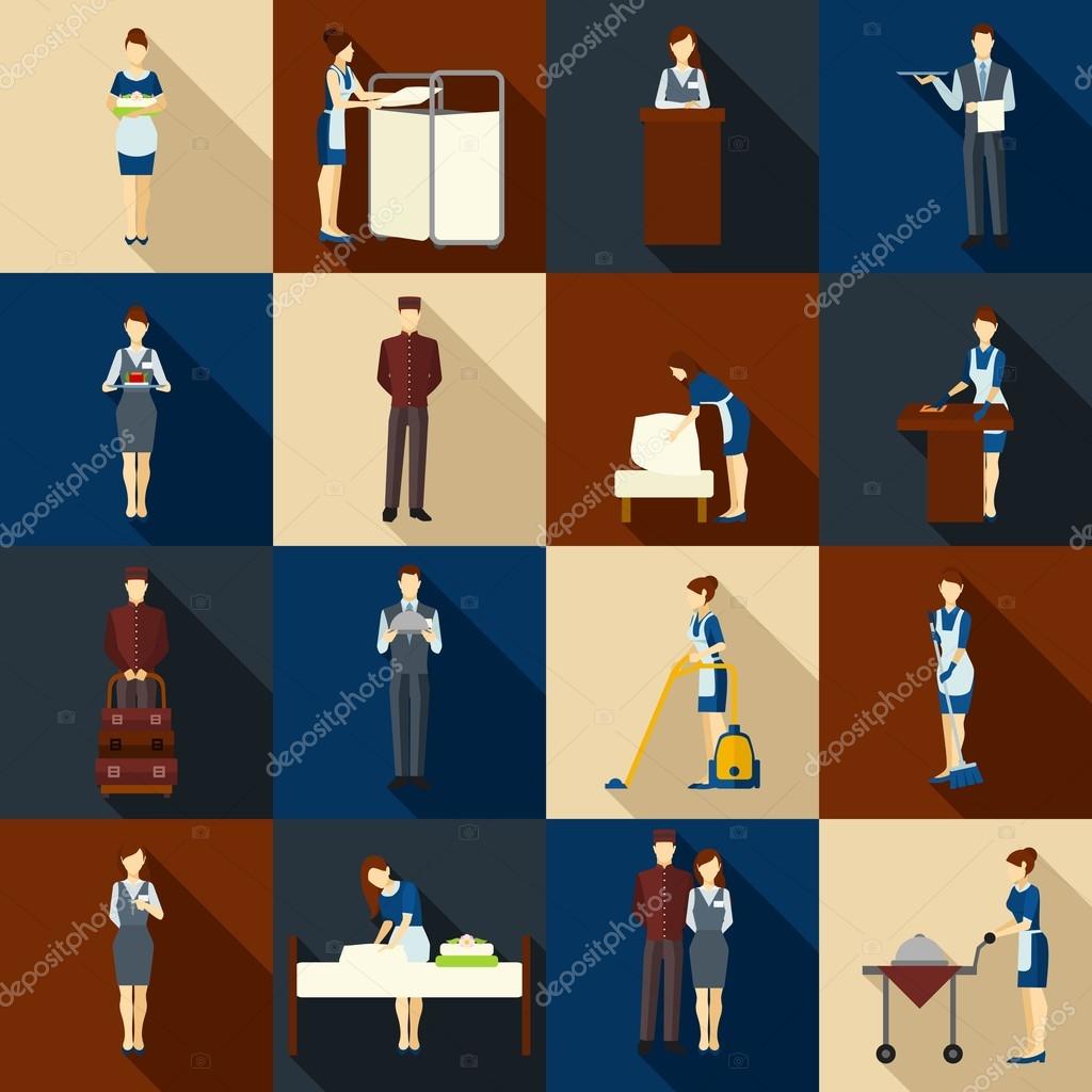 Hotel Staff Set Stock Vector by ©macrovector 84088584