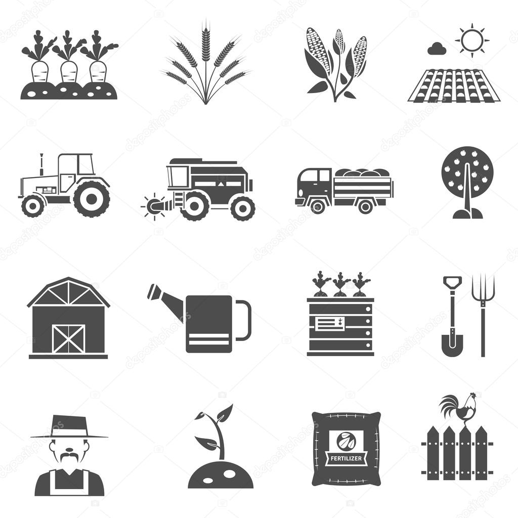 Agriculture Icons Set — Stock Vector © macrovector #85506384 Agriculture Icons Set — Stock Vector © macrovector #85506384