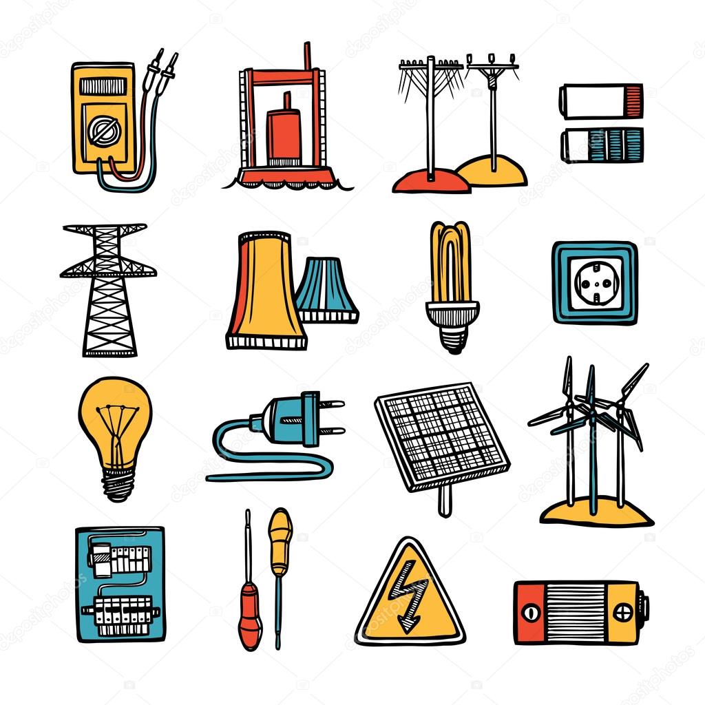 Power And Energy Icon Set Stock Vector Image by ©macrovector #85506544
