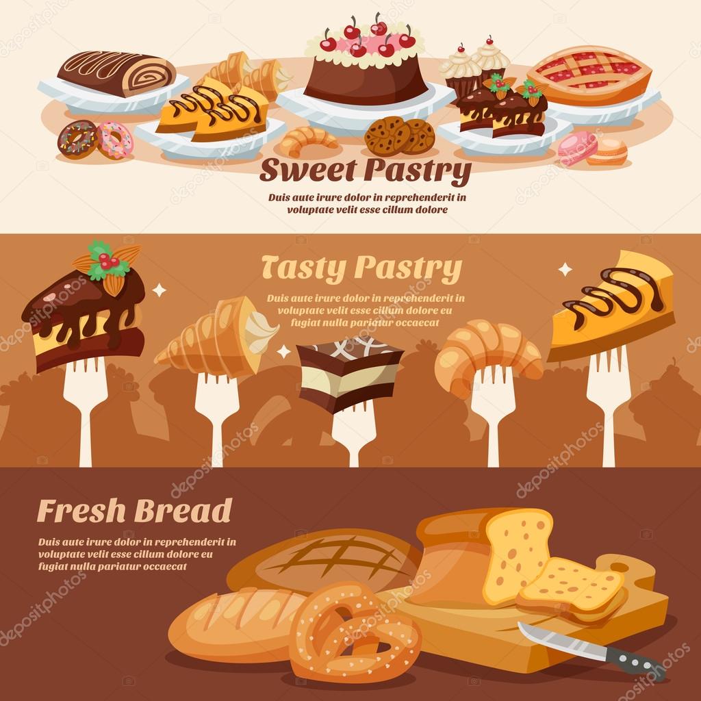Pastry Banner Set Stock Vector Image by ©macrovector #87283238 Pastry Banner Set Stock Vector Image by ©macrovector #87283238