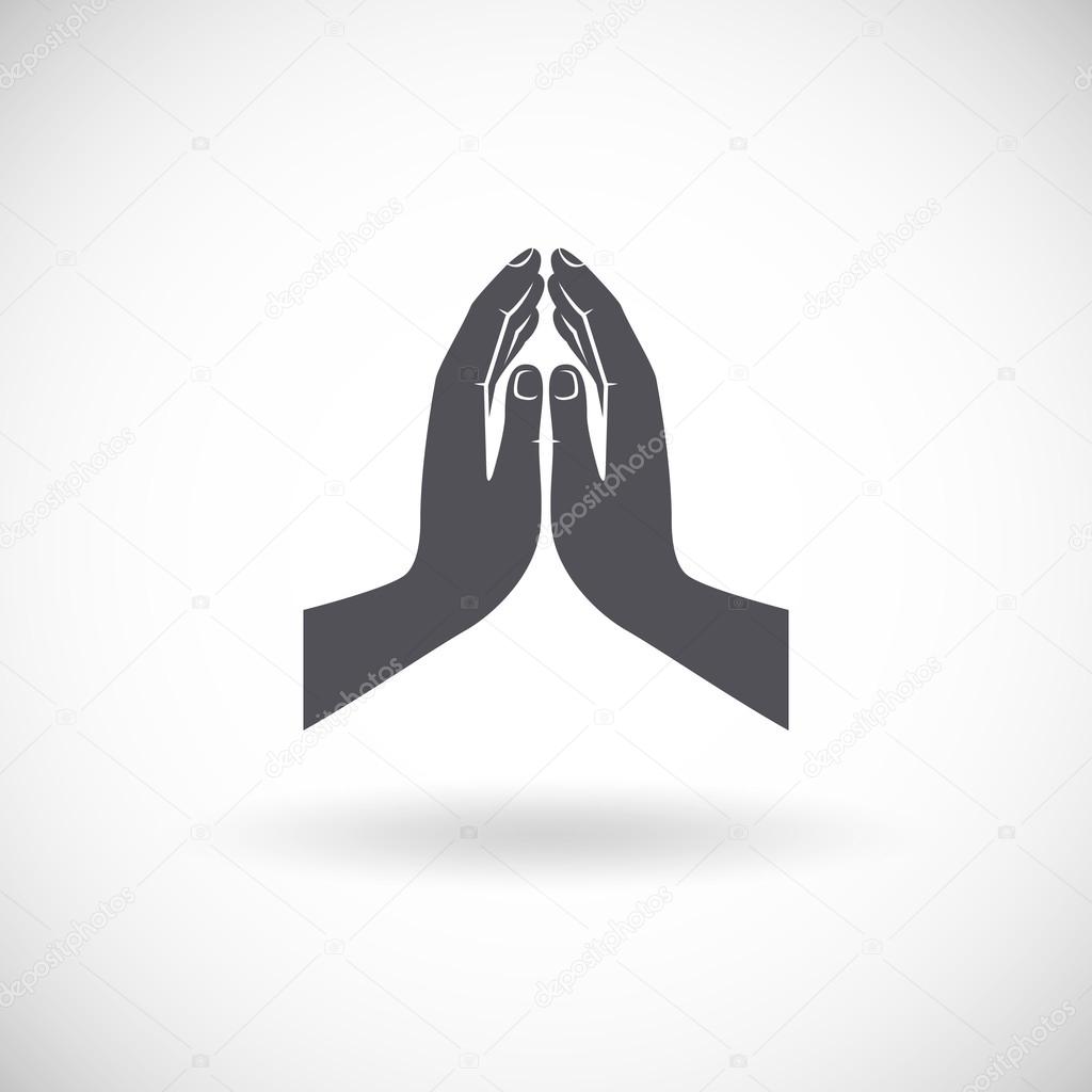 Praying Hands Icon Stock Vector Image by ©macrovector #87521486