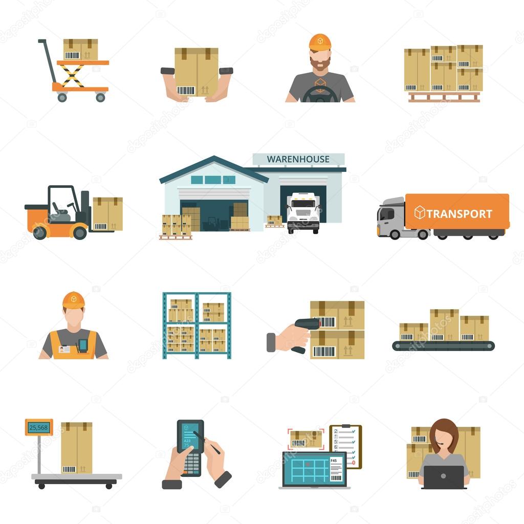 Warehouse Icons Set — Stock Vector © macrovector #87521704 Warehouse Icons Set — Stock Vector © macrovector #87521704