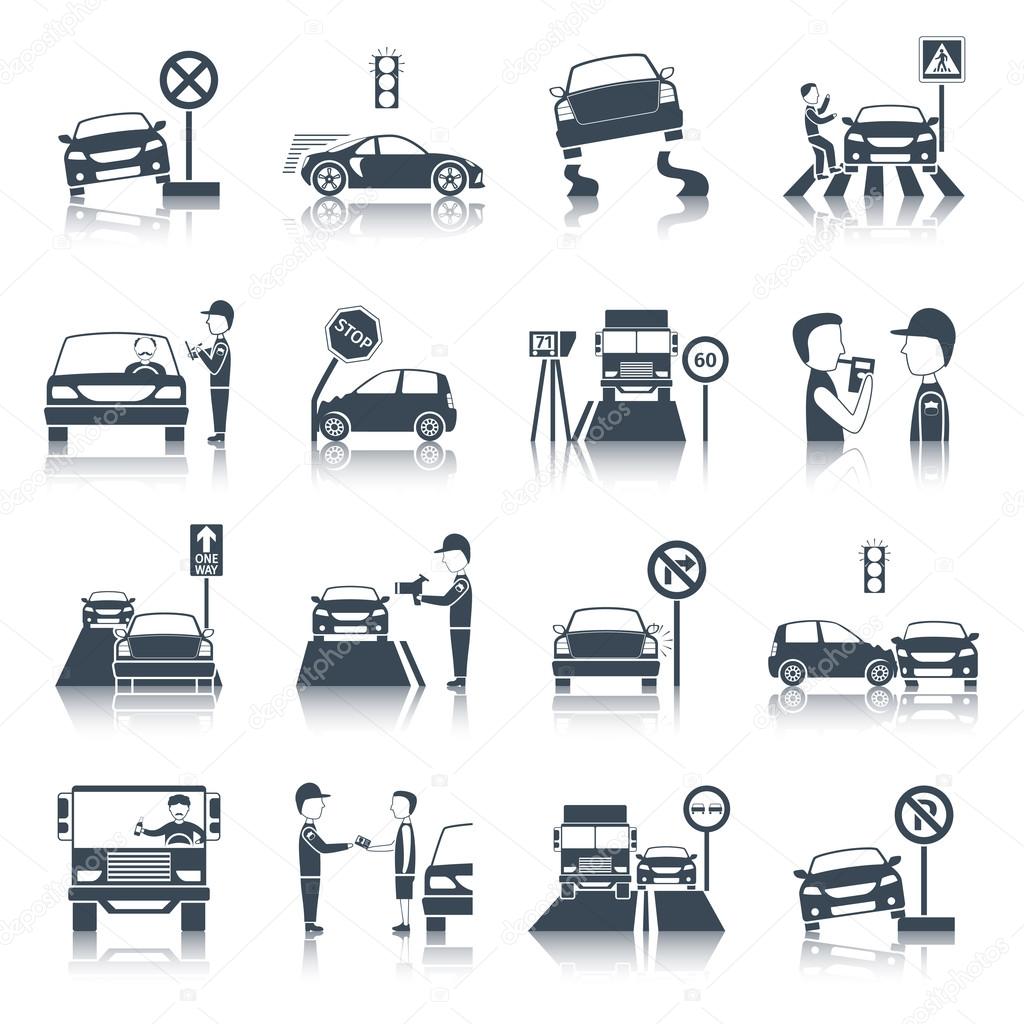 Traffic Violation Icons Set Stock Vector Image by ©macrovector #89255168 Traffic Violation Icons Set Stock Vector Image by ©macrovector #89255168