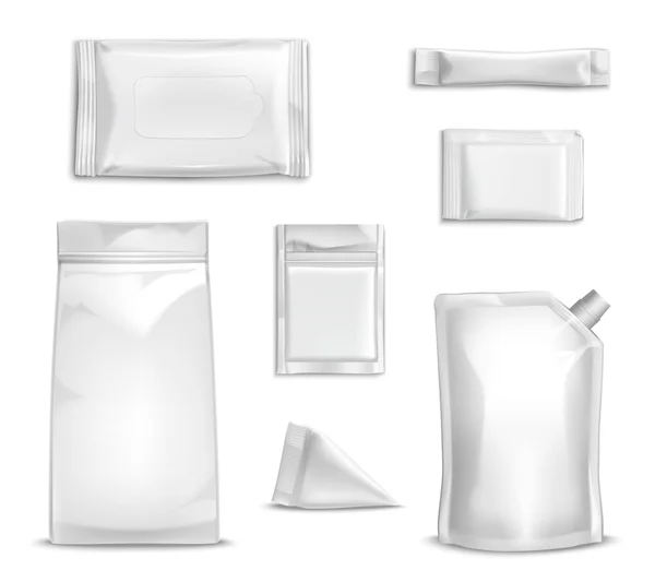 Food Packaging Realistic Transparent set ⬇ Vector Image by ...