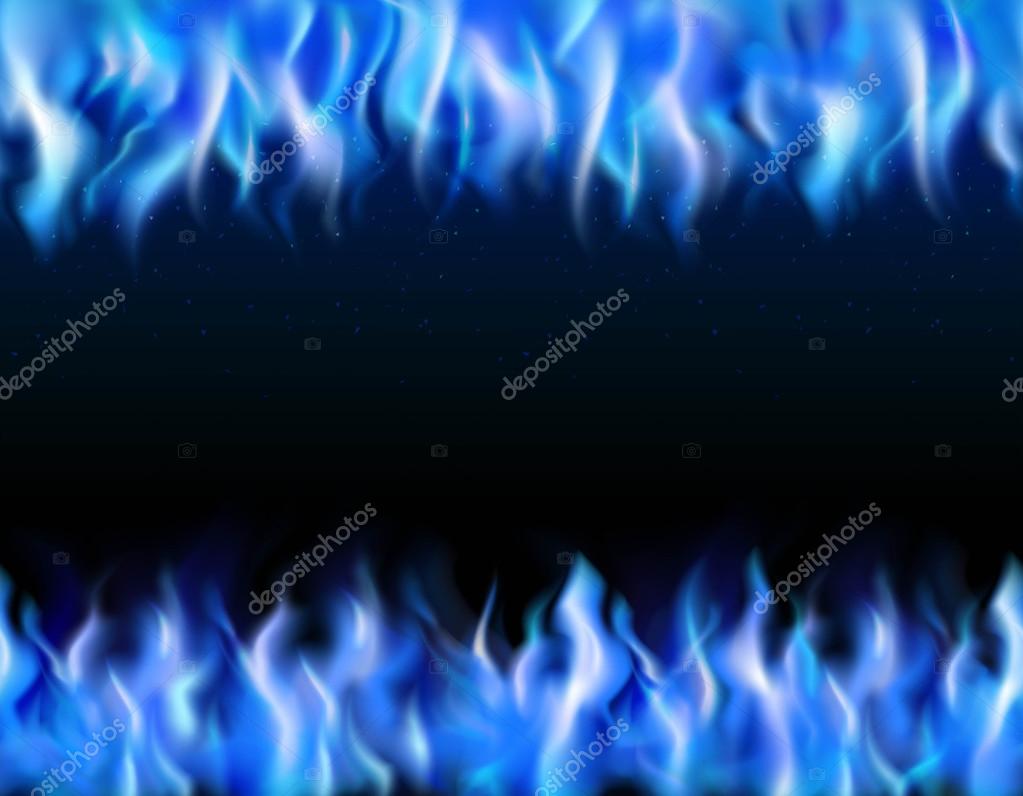 Blue Fire Tileable Borders Stock Vector Image by ©macrovector #93645624