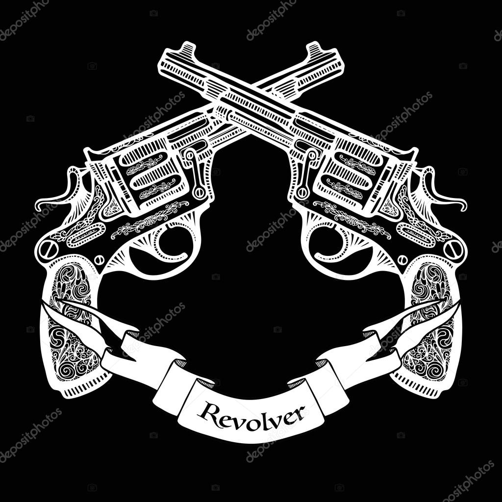 Crossed Pistols Silhouette