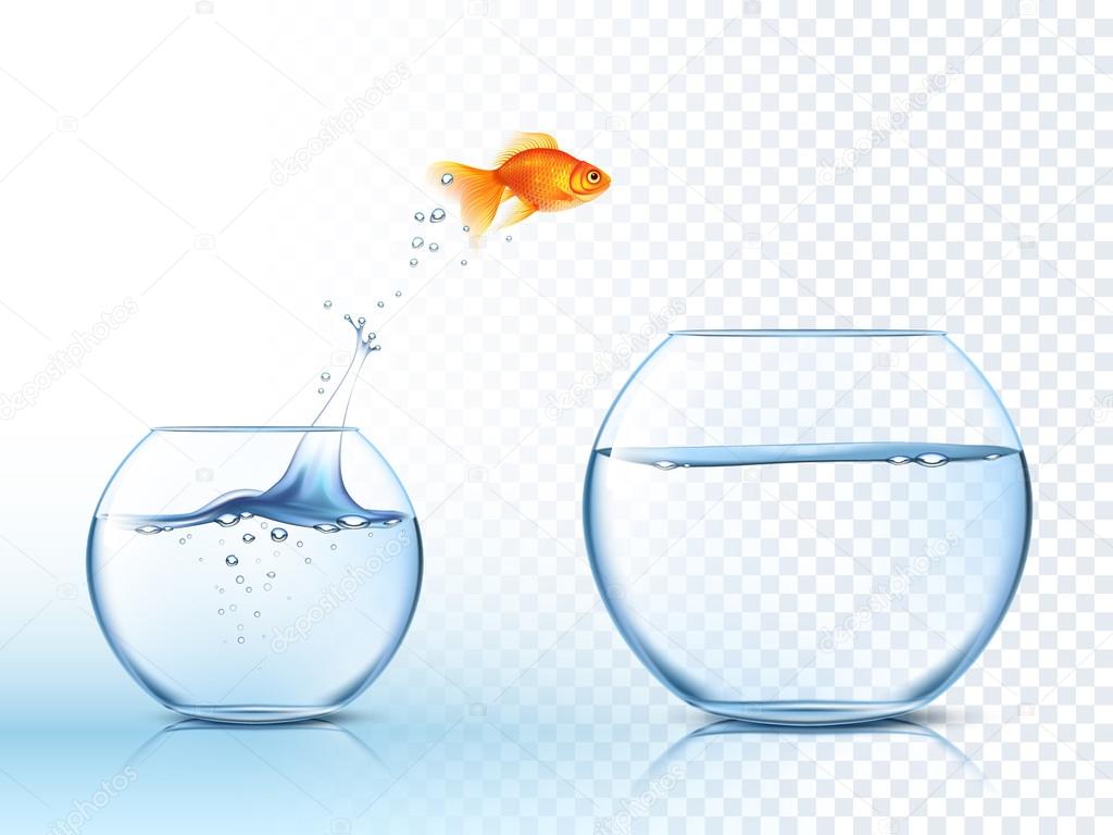 Glass Fish Bowl Vector
