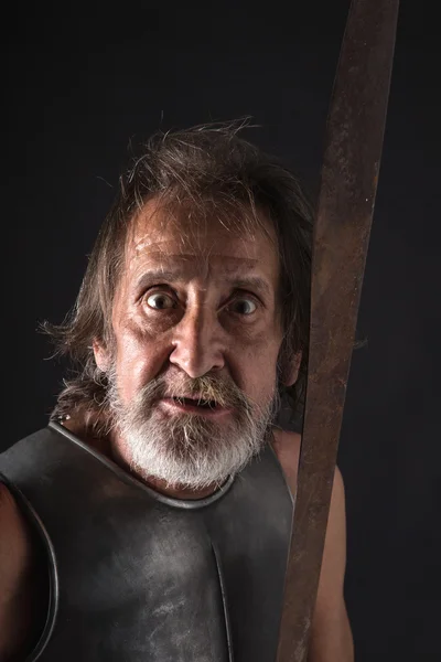 Old bearded warrior — Stock Photo © jos_temprano #79398870