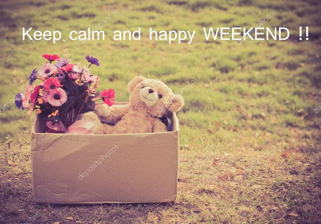 Quote :Keep calm and happy weekend Stock Photo by ©parinyabinsuk 75257879