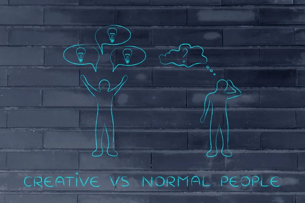 concept of creative vs normal people - Stock Image - Everypixel