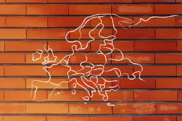 world map and continents: borders and states of EUrope - Stock Image ...