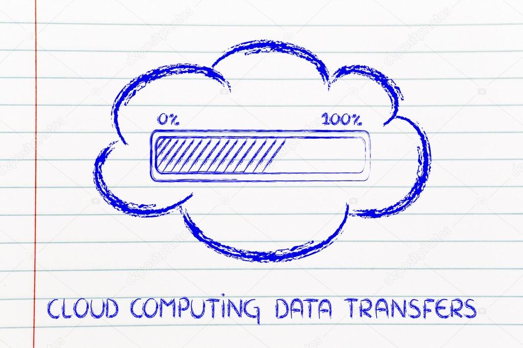 Cloud computing data transfers — Stock Photo © Faithie #63556603
