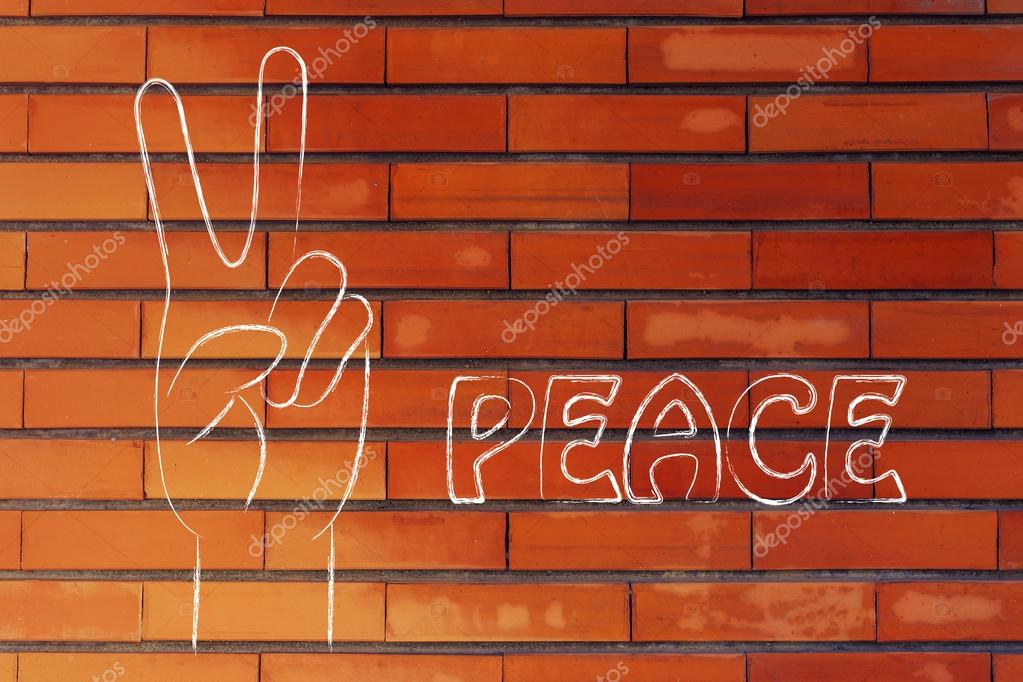 Hands making peace sign — Stock Photo © Faithie #69107739
