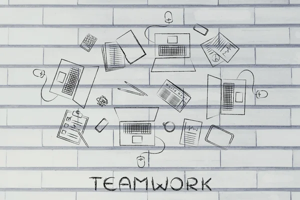 Stickman teamwork Stock Photos, Royalty Free Stickman teamwork Images ...
