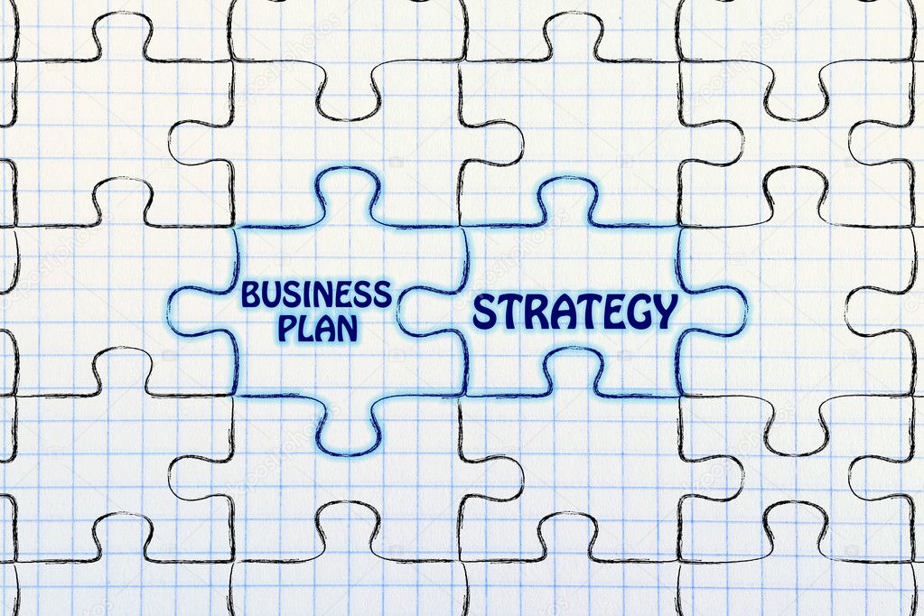 Business plan & strategy puzzle illustration — Stock Photo © Faithie ...