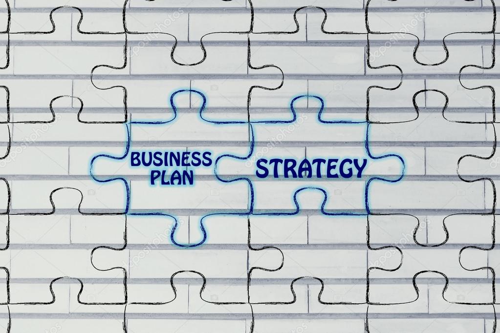 Business plan & strategy puzzle illustration — Stock Photo © Faithie ...
