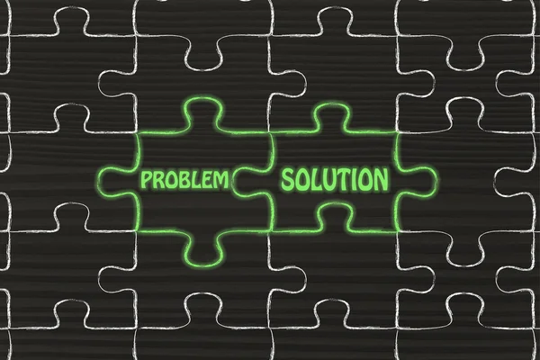 Problem & solution puzzle illustration — Stock Photo © Faithie #74418487