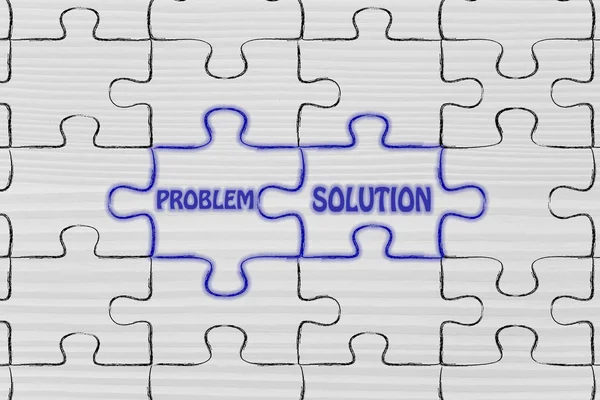 Problem & solution puzzle illustration — Stock Photo © Faithie #74418487