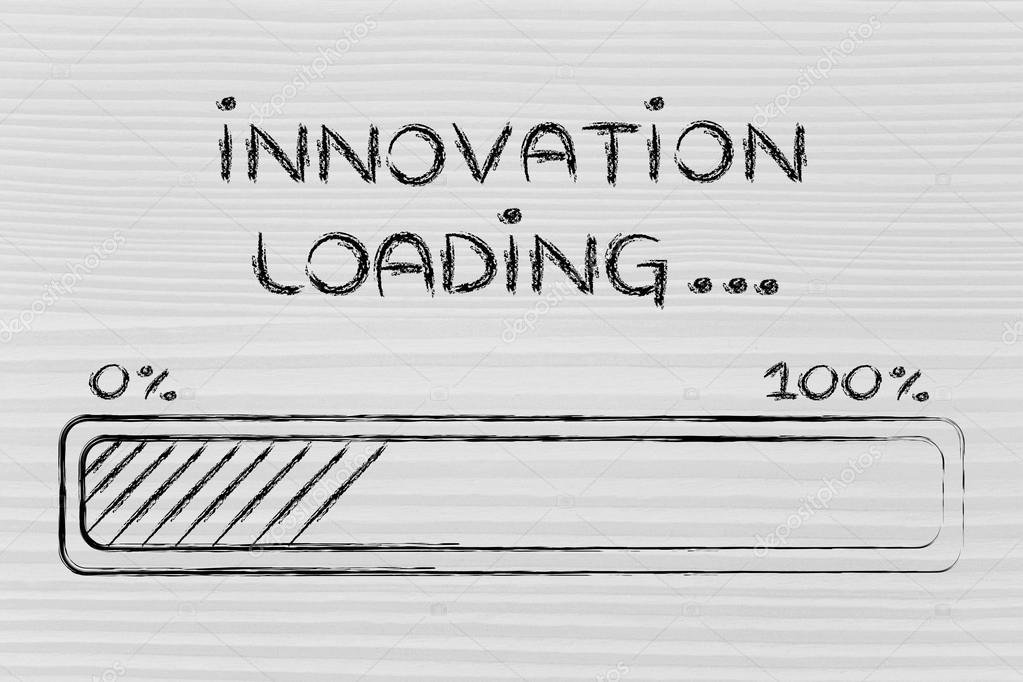 Funny progress bar with innovation loading — Stock Photo © Faithie ...