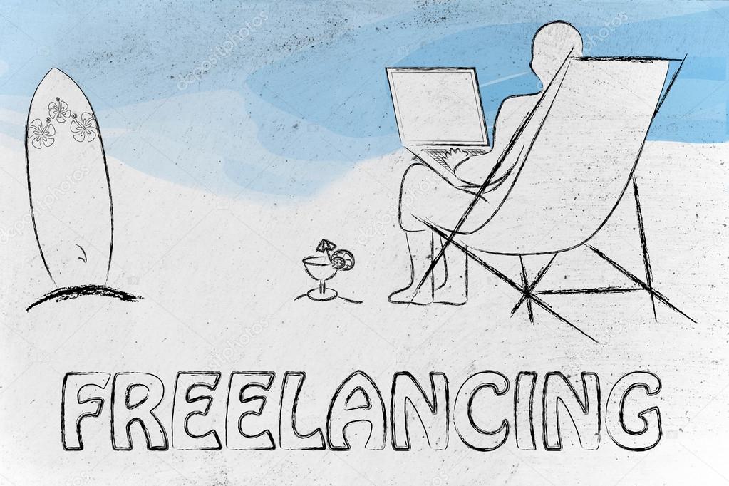 Freelancing work illustration — Stock Photo © Faithie #76346971