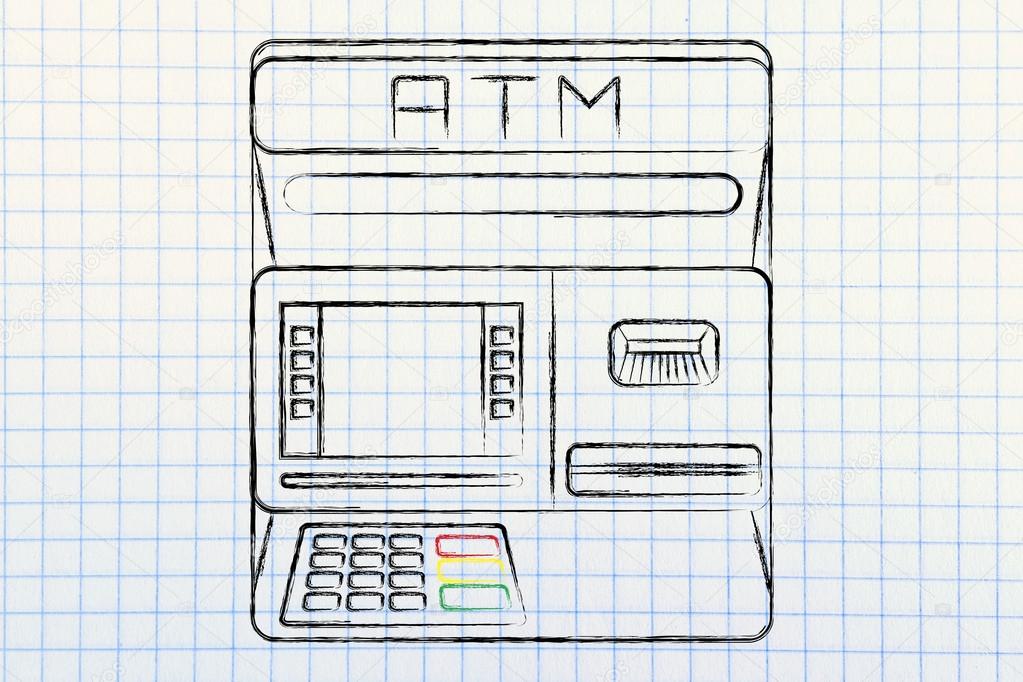 Automatic teller machine illustration — Stock Photo © Faithie #85927872