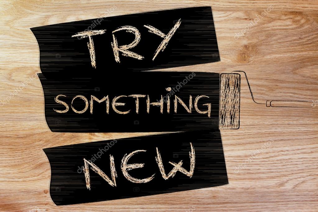 Konzept der etwas Neues ausprobieren — Stockfoto © Faithie #95626780