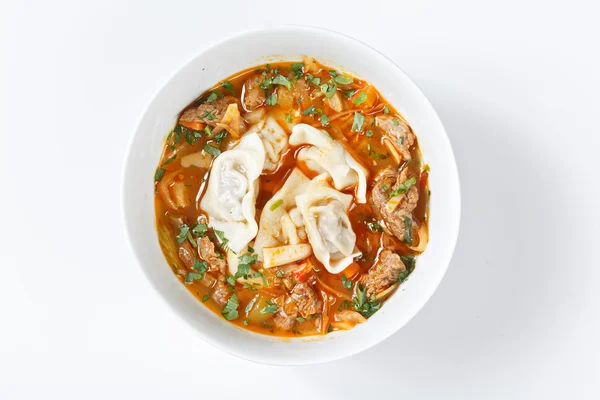 Shorba chuchvara soup national asian food in traditional bowls w Stock ...