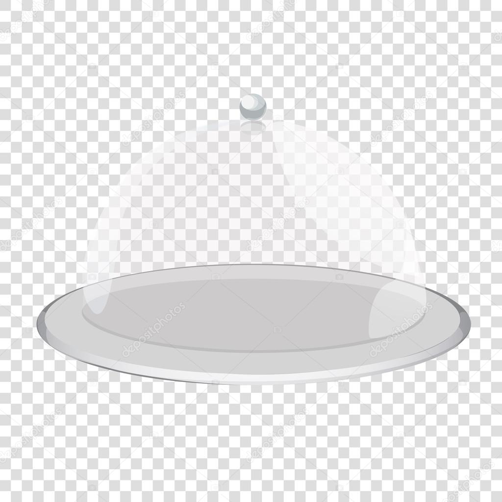 Cloche restaurant close with object. Tray on a transparent background ...