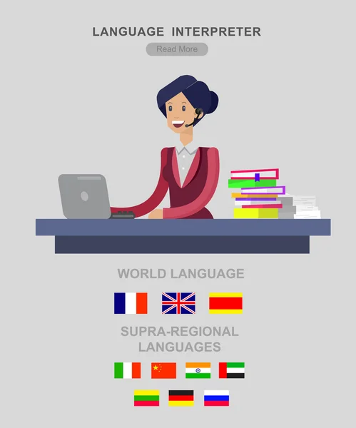 Vector detailed character Language translator — Stock Vector © Merfin ...