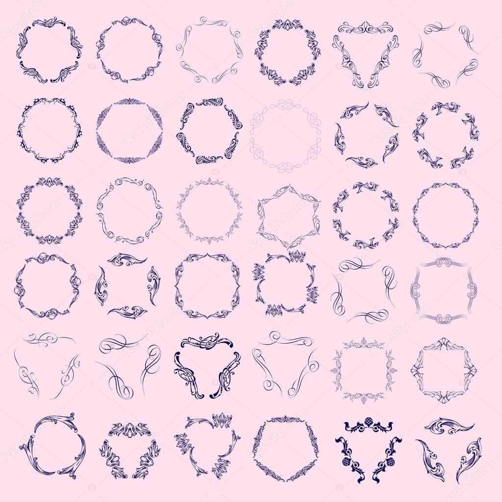 Set of elegant monogram design. Vector illustration. Stock Vector by ...