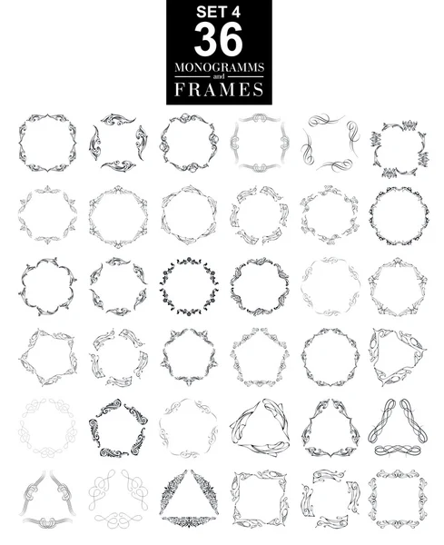 Set of elegant monogram design. Vector illustration. Stock Vector Image ...