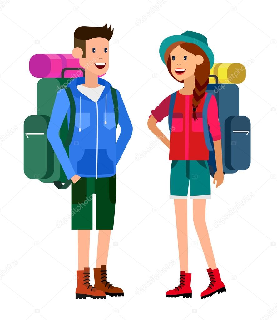 Summer camping characters. Stock Vector Image by ©Merfin #111387658