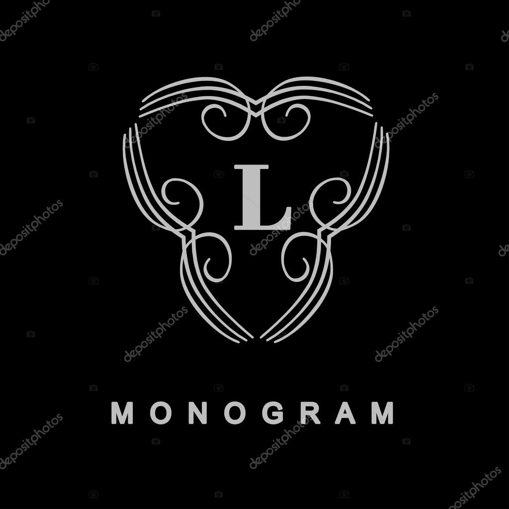 Monogram logo şablonu kümesi ©Merfin 111444458'e ait Stok Vektör