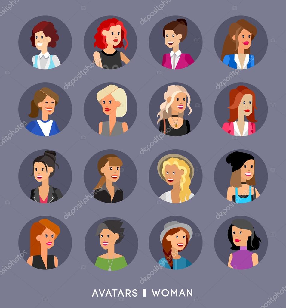 Cute cartoon human avatars set Stock Vector Image by ©Merfin #111445104